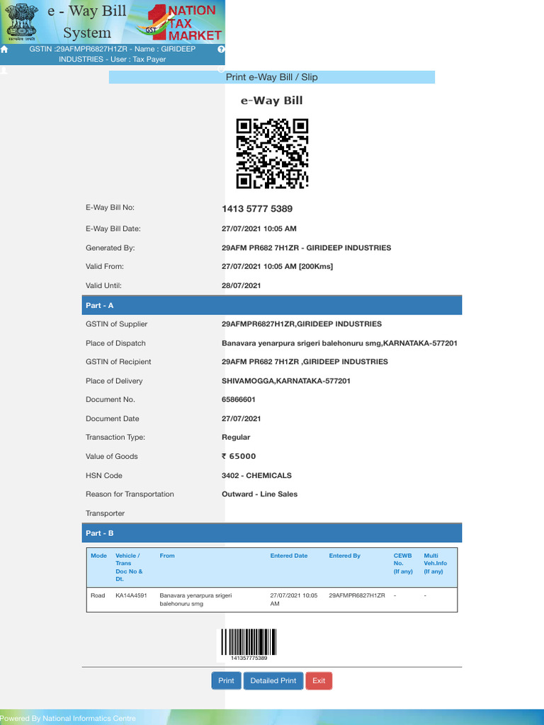 E-Way Bill System 2 | PDF | Payments | Taxes