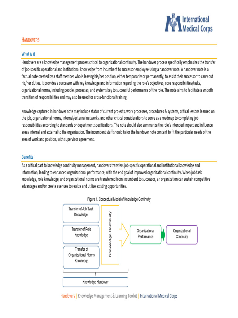 Job Activity Handover Note | PDF | Information | Knowledge