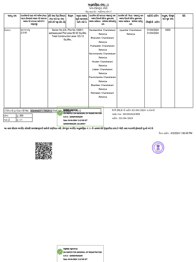 Property Registration Document Details | PDF