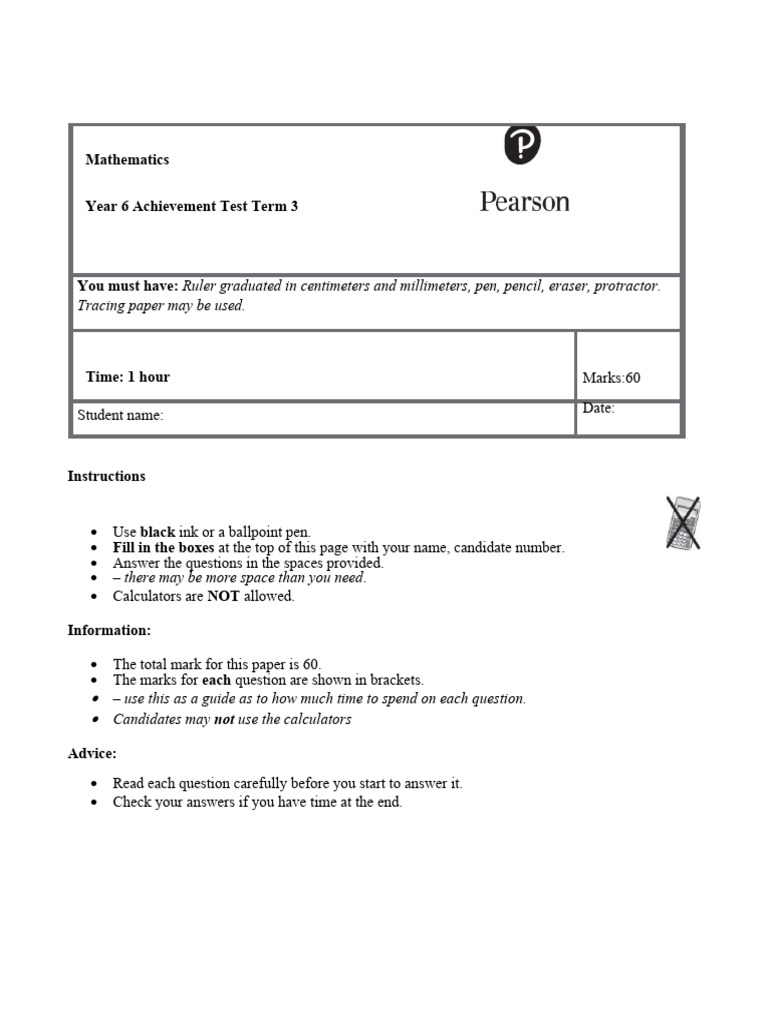 Year 6 Math | PDF | Pie Chart | Mathematics