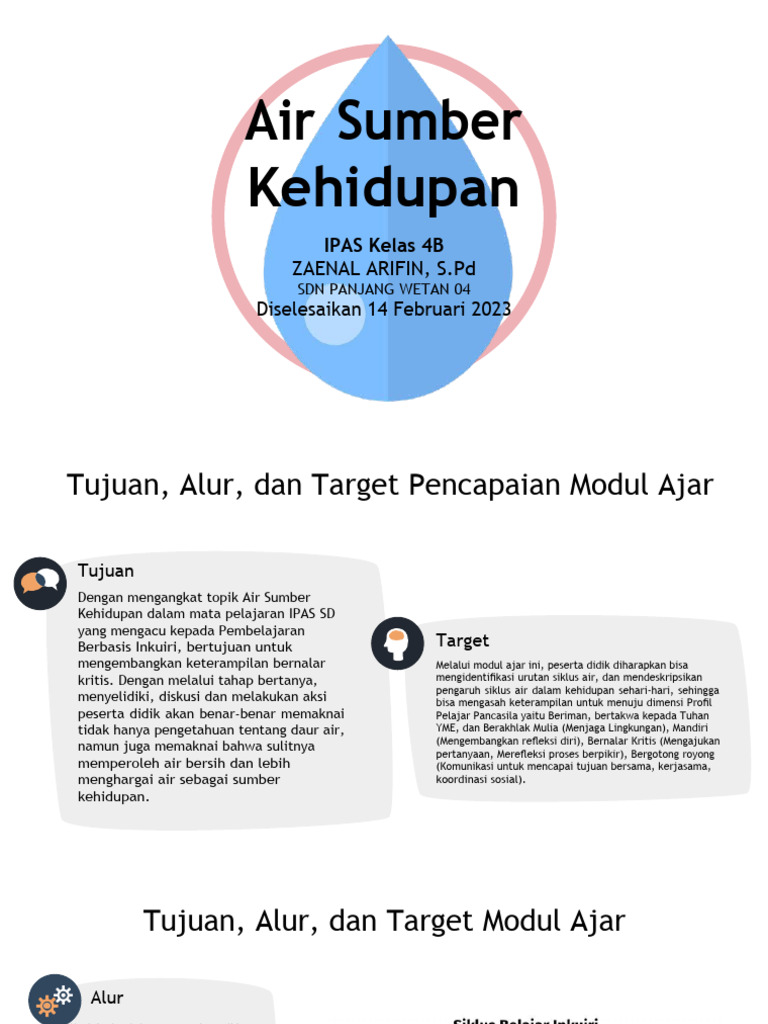 Modul Ajar Siklus Air IPAS Zaenal Arifin | PDF