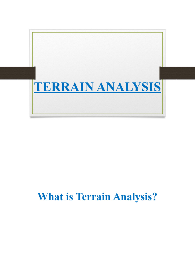 Understanding Terrain Analysis Methods | PDF