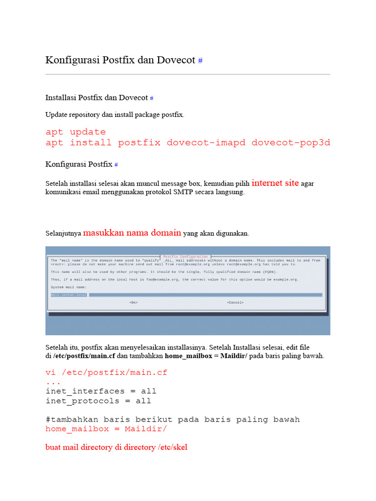 Konfigurasi Mail Server | PDF