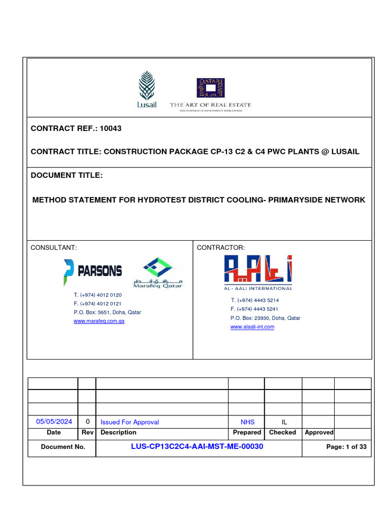 Hydrotest - MST | PDF | Quality Assurance | Safety