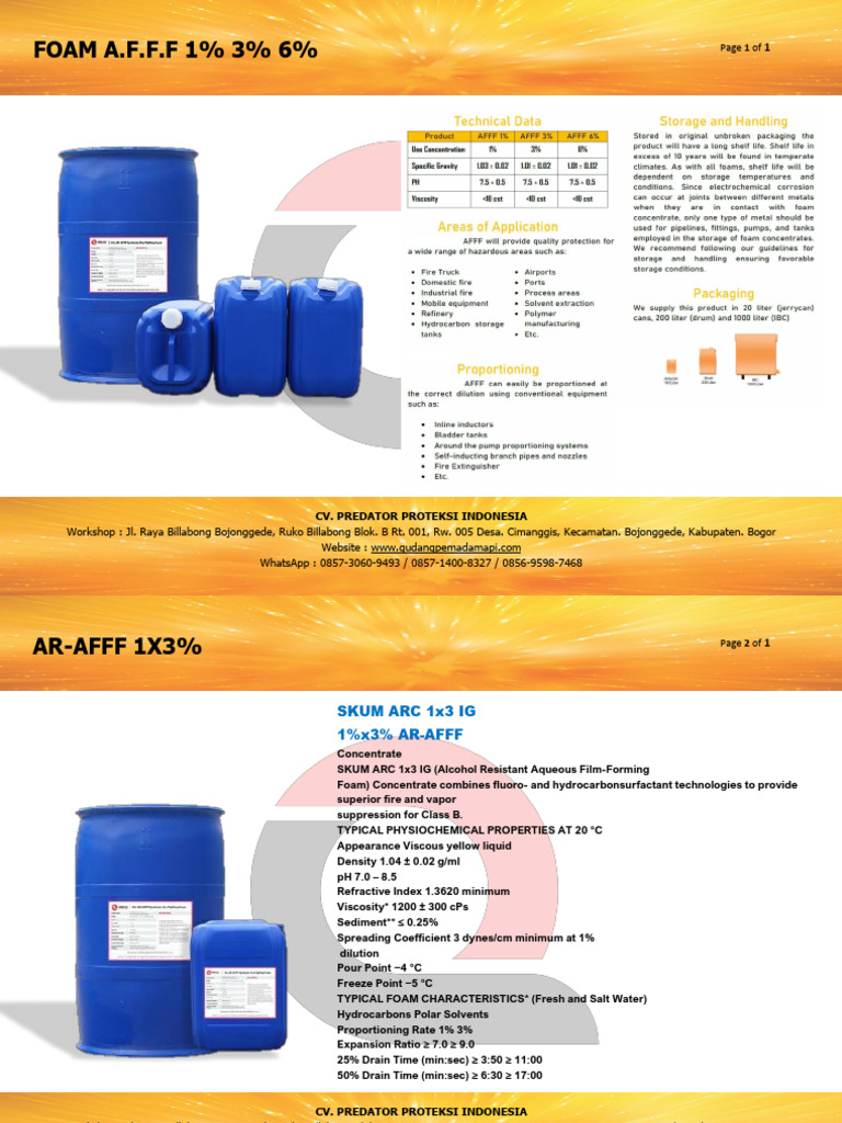 Predator Foam Liquid | PDF | Viscosity | Physical Chemistry