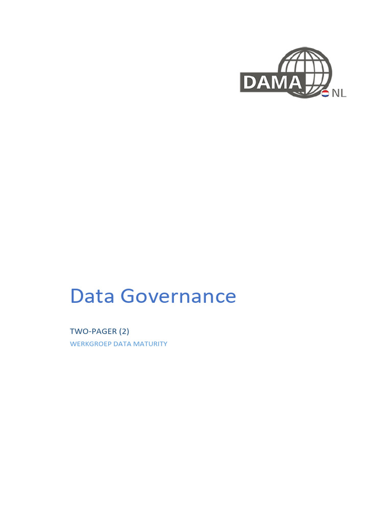 Two-pager-Data-Governance-2-DAMA-NL | PDF