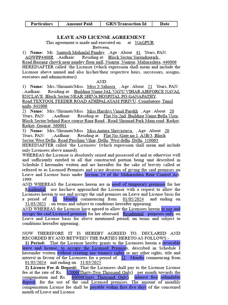 Santosh Mohanlal Pandey Sir Rough | PDF | License | Private Law