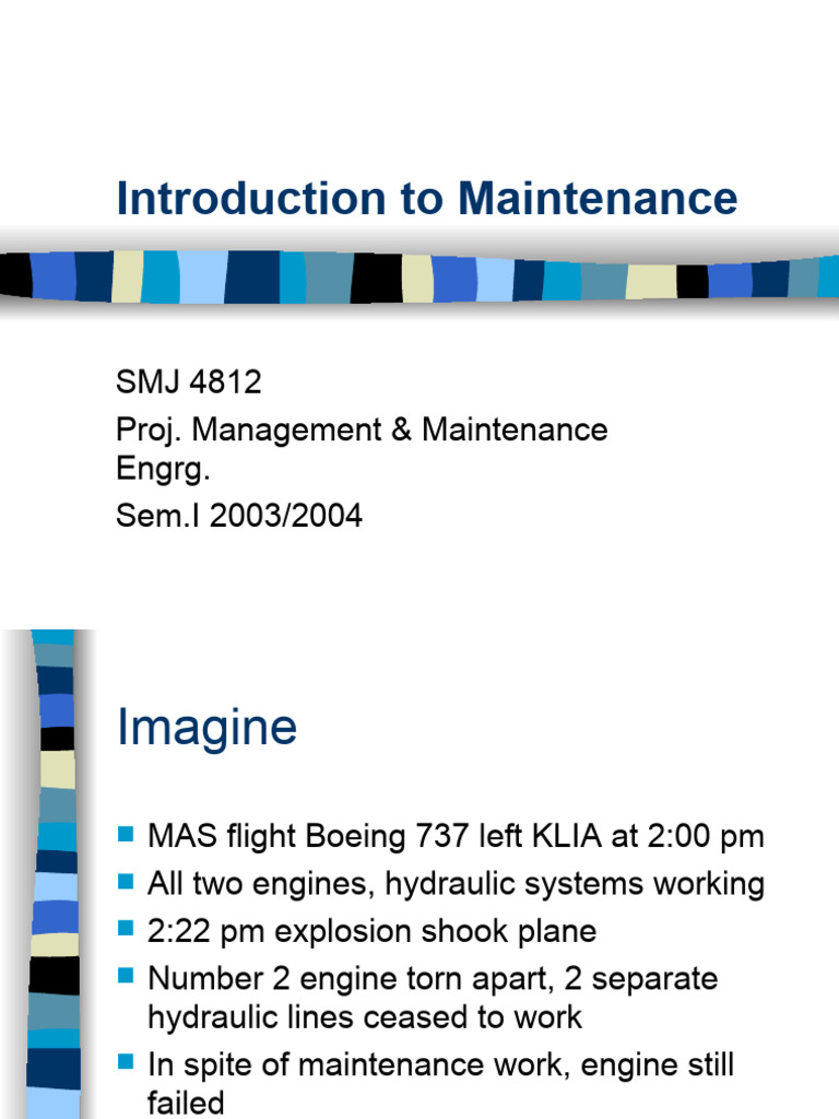 Intro To Maintenance | PDF | Mechanical Engineering