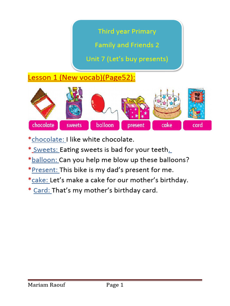 Unit 7 (3 Rd Yr ) Presentation | PDF