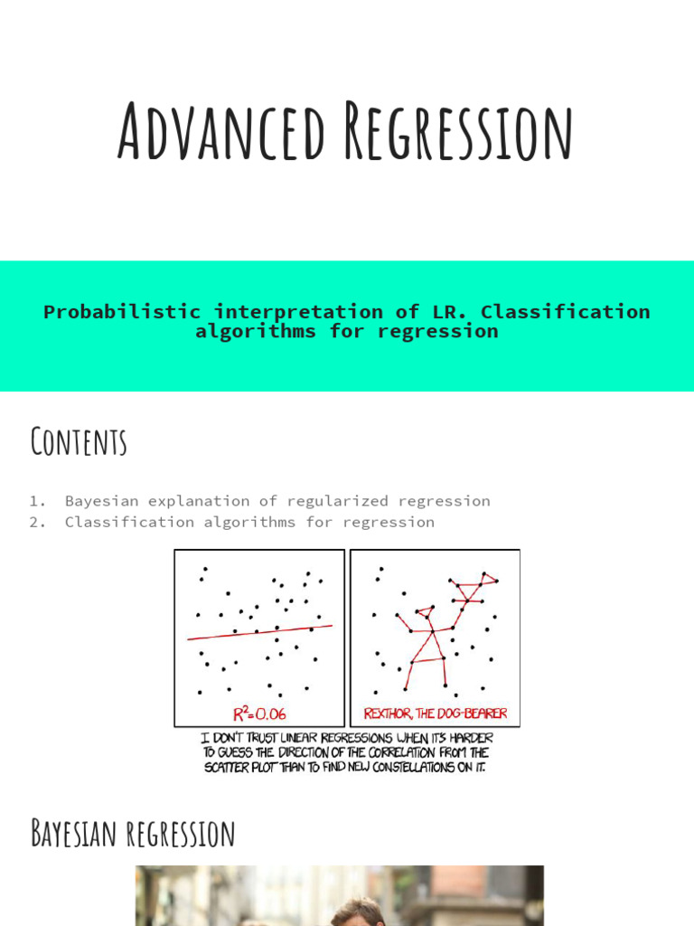 Advanced Regression Techniques Explained | PDF | Dependent And Independent Variables | Linear ...