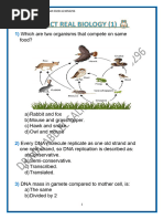 ACT Biology Practice Test DR Mai Abd El Salam 1 10 | PDF | Synapse ...