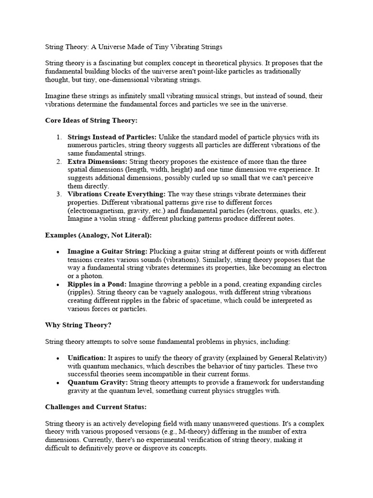 String Theory | PDF | String Theory | Elementary Particle String Theory | PDF | String Theory | Elementary Particle