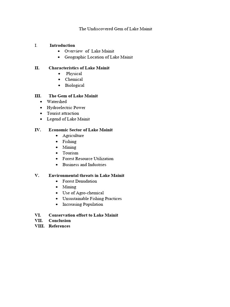 Lake Mainit Is The Fourth Largest Lake in The Country | PDF | Lake ...