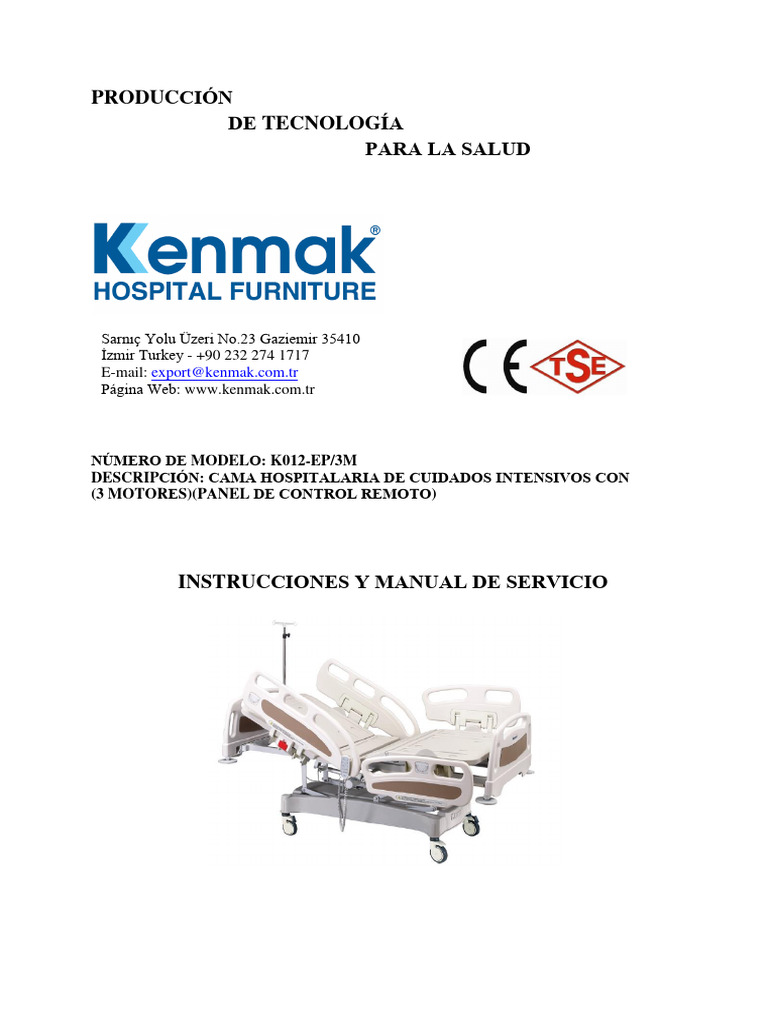 K012-EP-3M Instruction Manual | PDF | Unidad de Cuidados Intensivos | Hospital