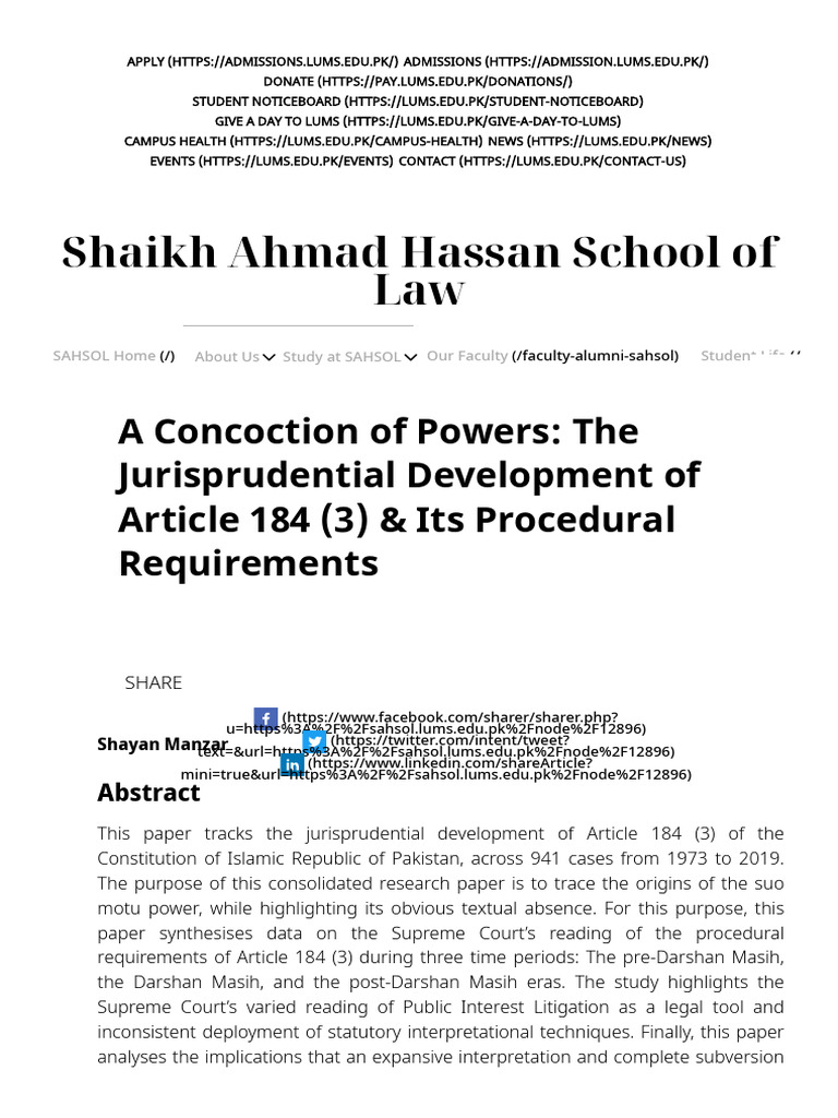 Jurisprudential Analysis of Article 184(3) | PDF | Precedent | Supreme ...