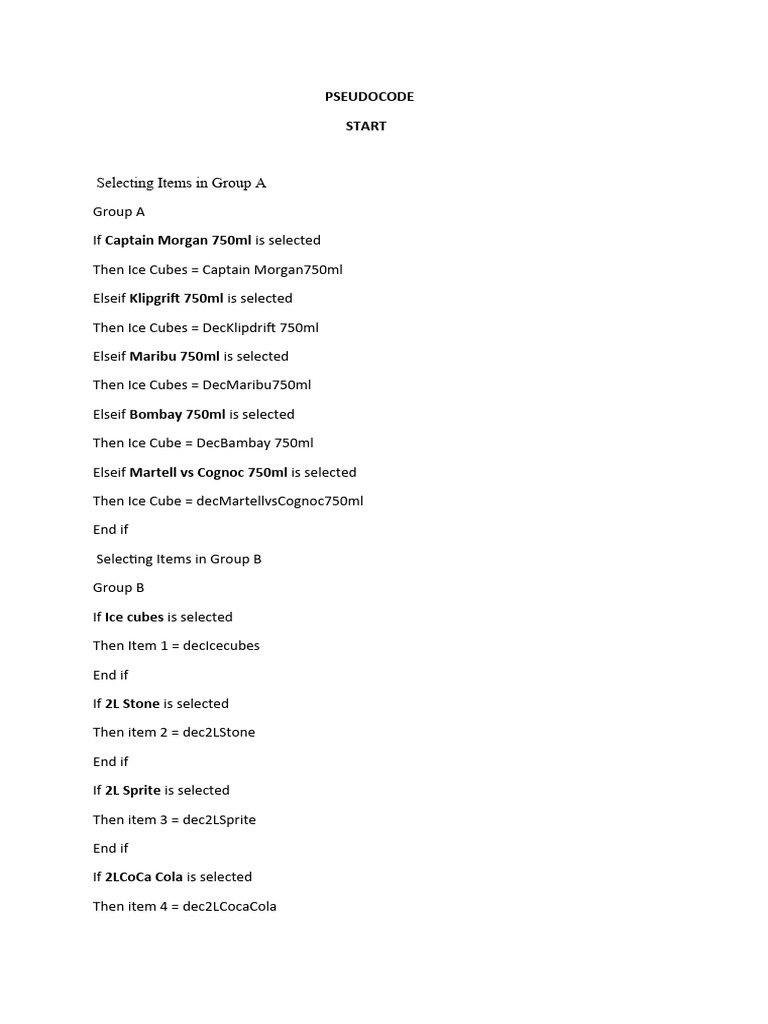 PSEUDOCODE 2 Me | PDF