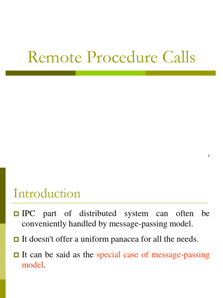 Lect4 - Remote Procedure Calls | PDF | Server (Computing) | Computing