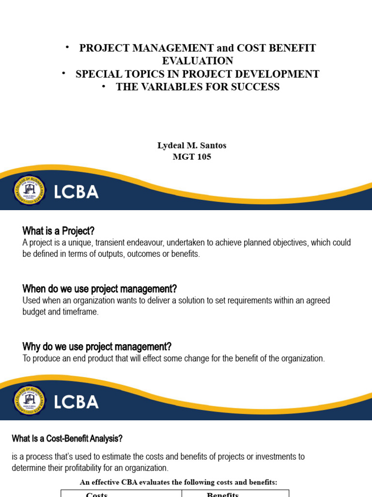 MGT 105 Lydeal Ms | PDF | Cost–Benefit Analysis | Economies