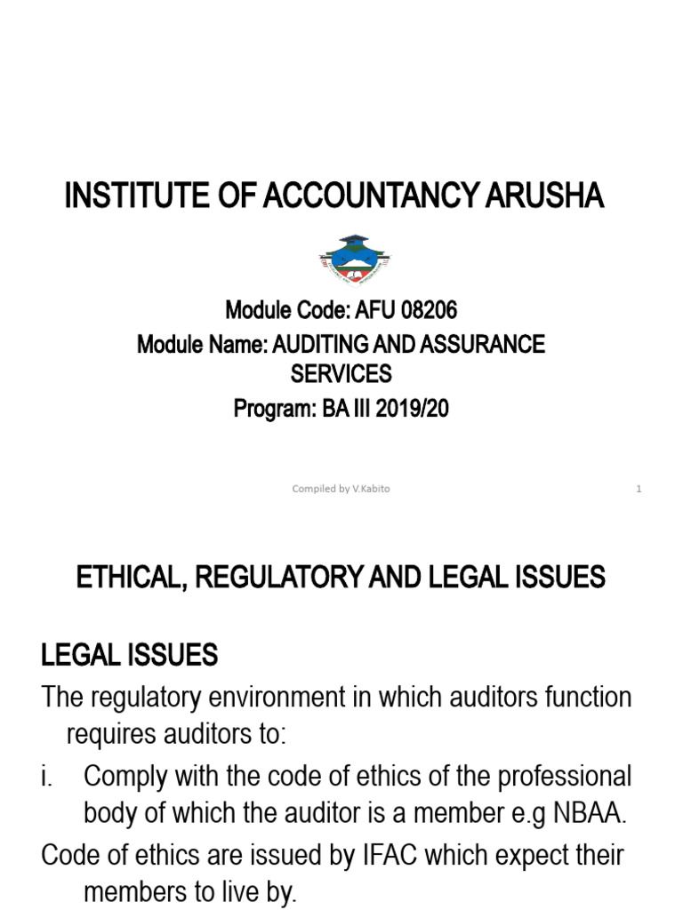 2.legal Issues | PDF | Audit | Going Concern