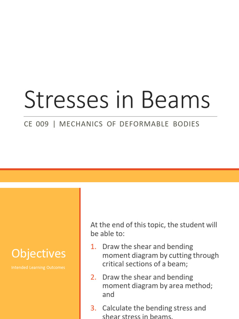 Stresses in Beams | PDF | Bending | Beam (Structure)