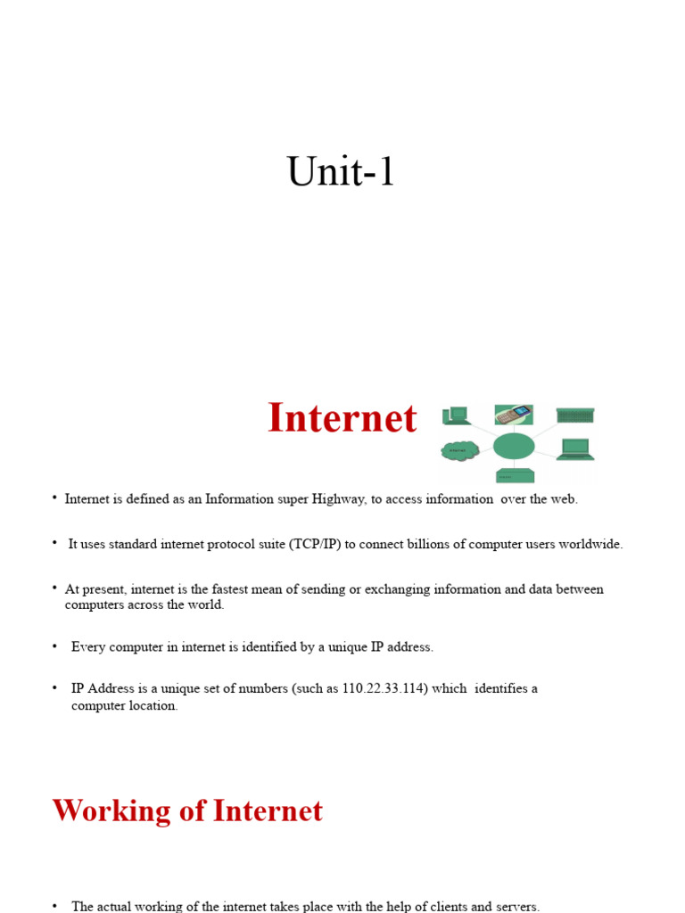 Unit 1 (Basic) | PDF | Internet | World Wide Web Unit 1 (Basic) | PDF | Internet | World Wide Web