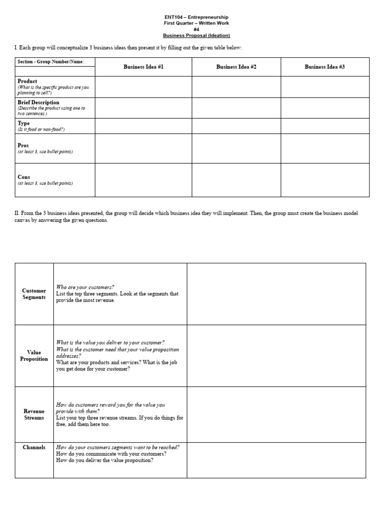 WW4 Business Proposal Ideation 2 | PDF | Business | Cognition