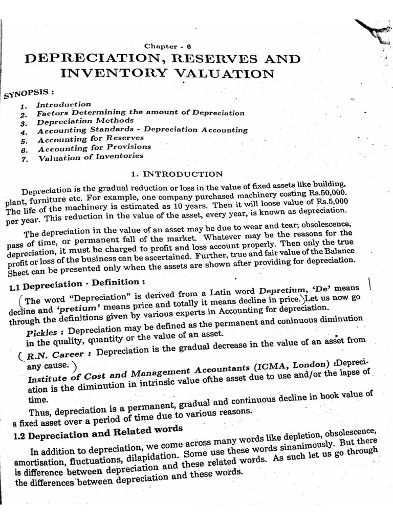 Unit 3 Depreciation and Inventory | PDF