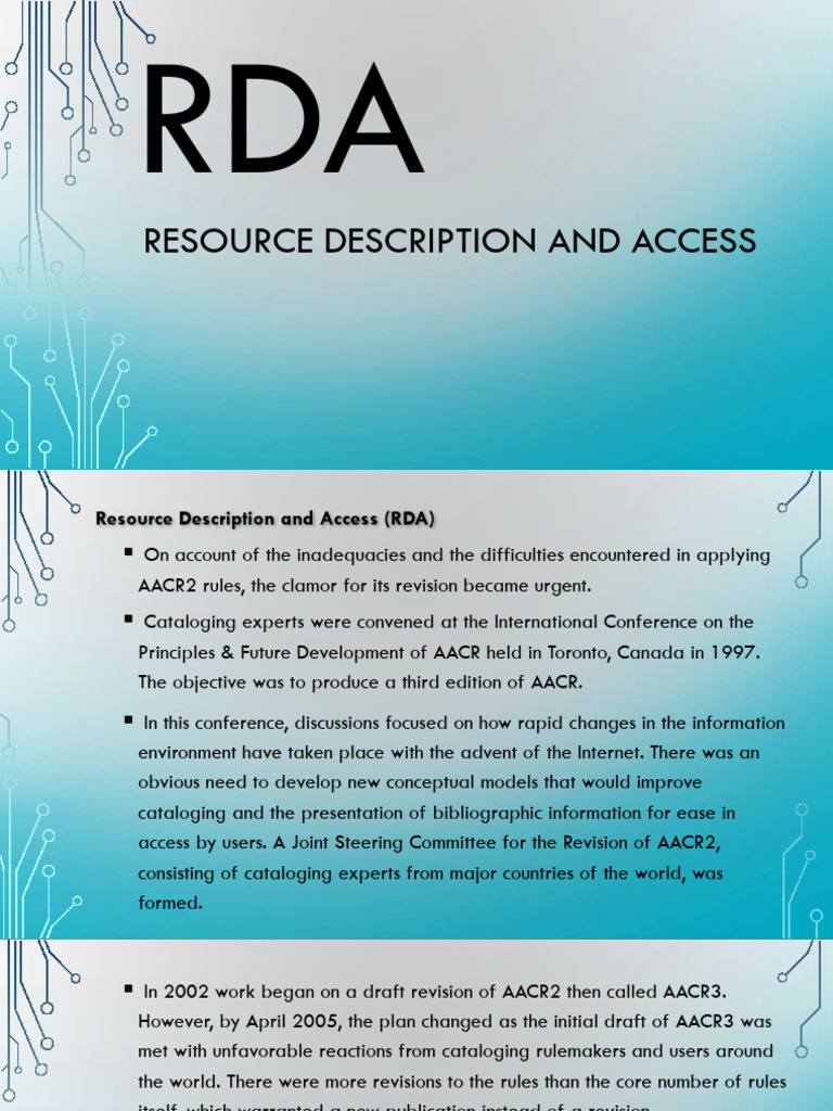 The Rda | PDF | Library Science | Libraries