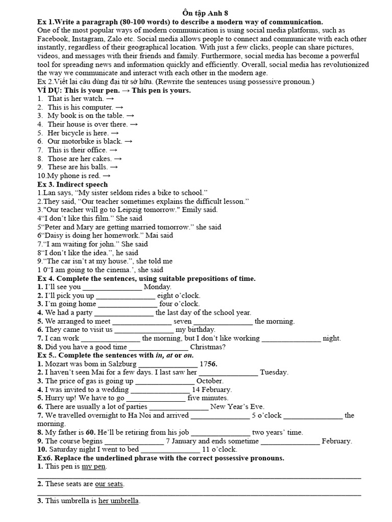 91 bản.Ôn tập Anh 8 | PDF | Tornadoes