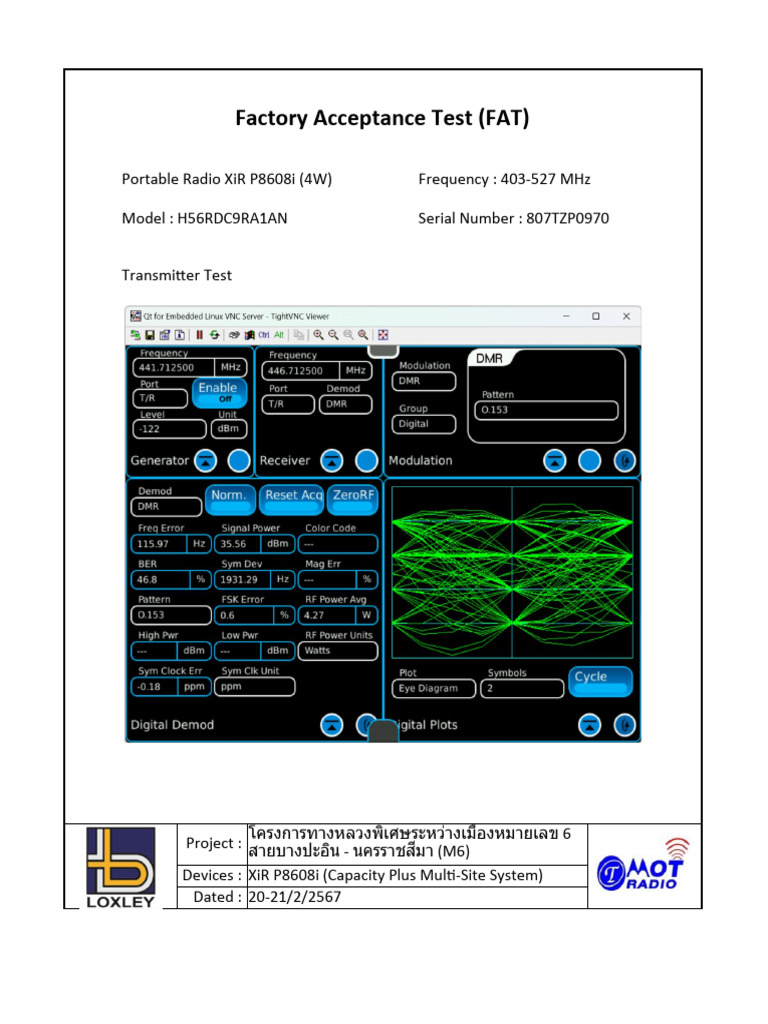 Factory Acceptance Test Report M6 - 2422024V5 | PDF