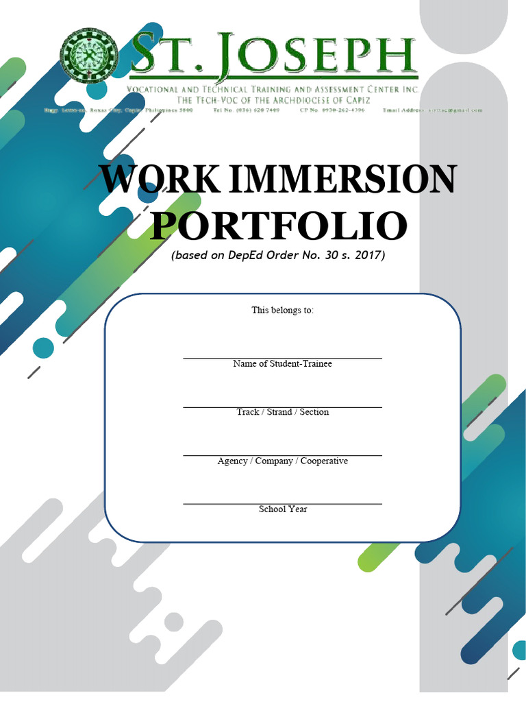 Work Immersion Portfolio-Final | PDF | Job Interview | Leadership