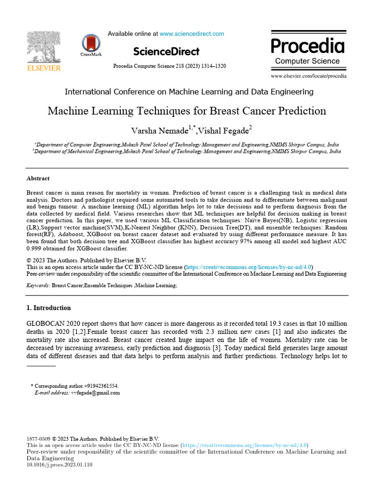 1-s2.0-S1877050923001102-main | PDF | Receiver Operating Characteristic | Machine Learning