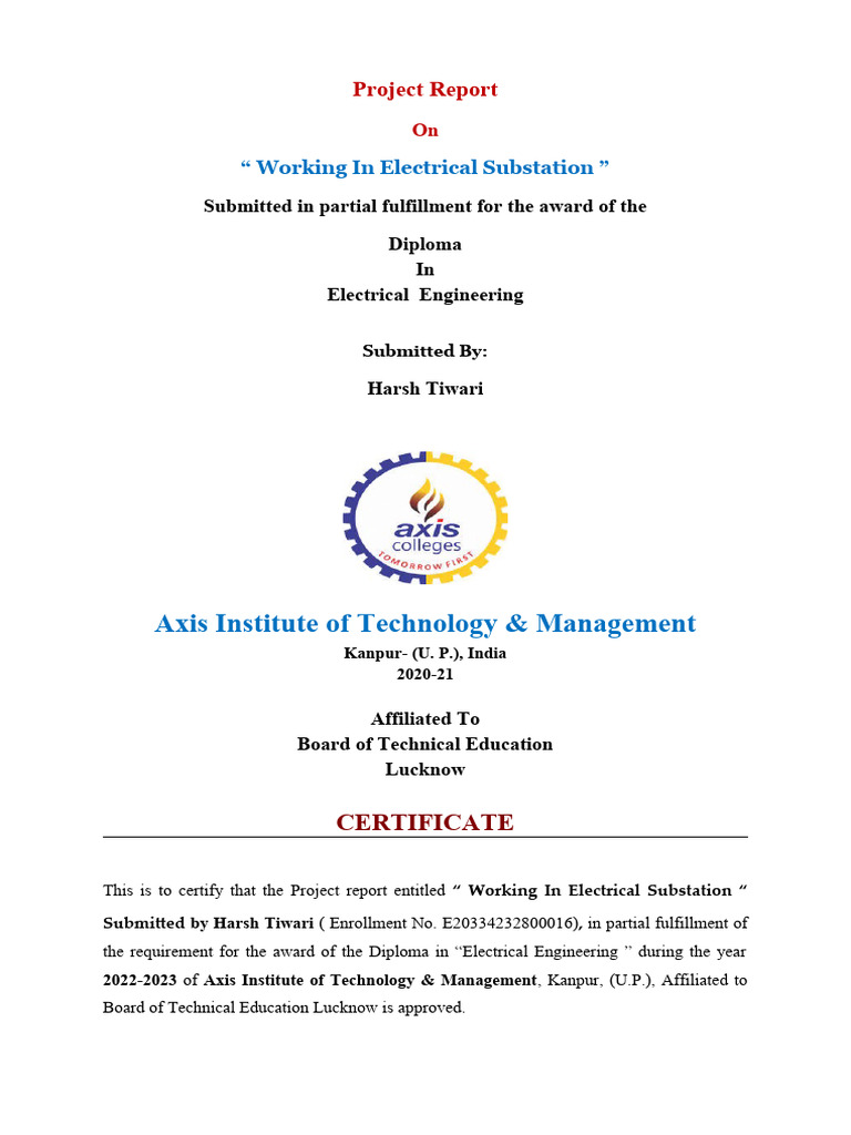 Project Report Formate 1. | PDF | Vocational Education | Educational Stages