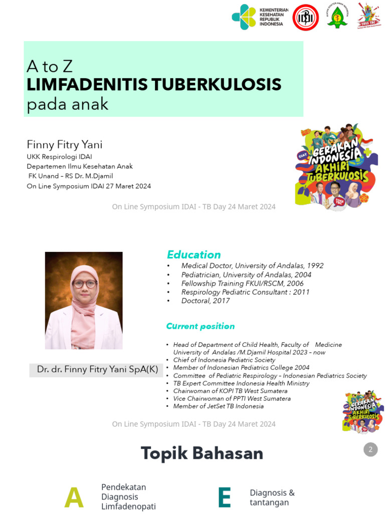 A-Z Tentang Limfadenitis Tuberkulosis - 27 Maret 2024 - Dr. Finny | PDF ...