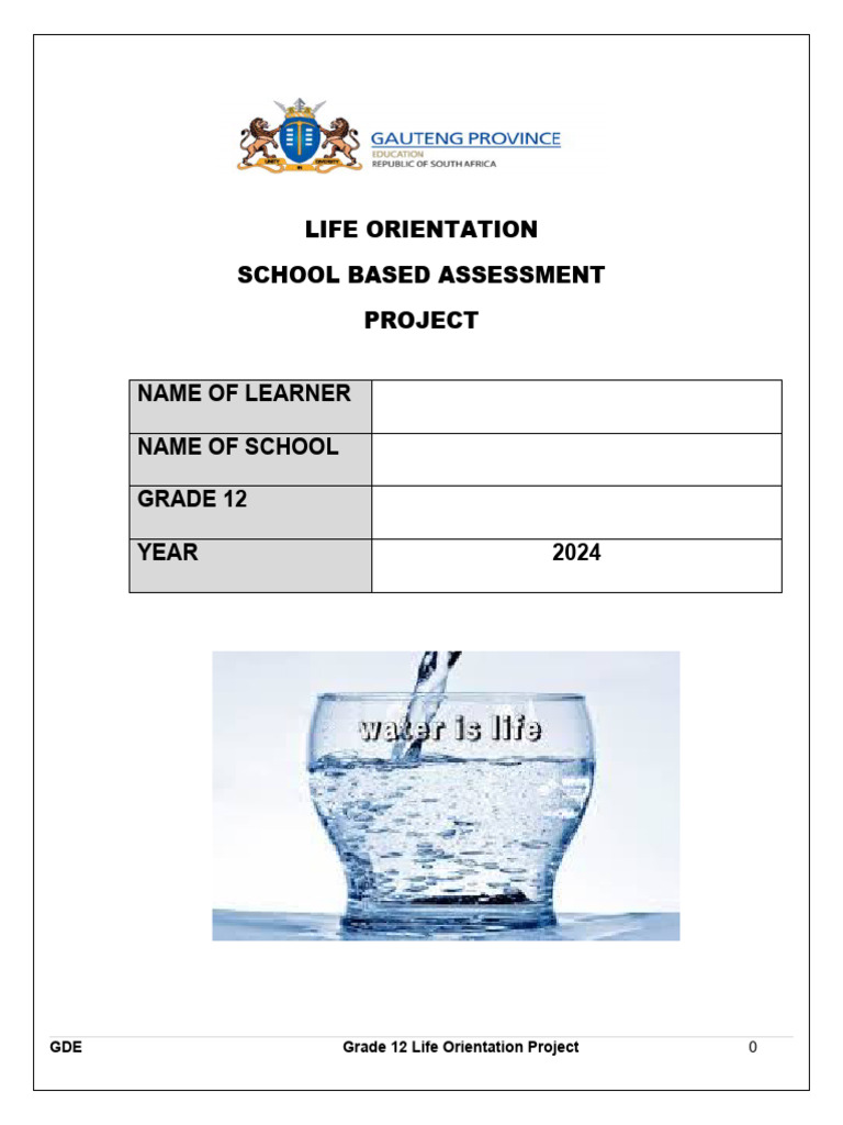 2024 GRADE 12 PROJECT REPLACEMENT - English | PDF | Drinking Water ...