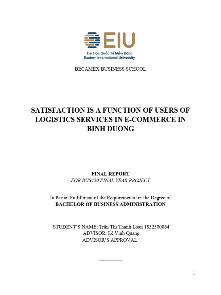 Revised Version BUS450 Q1.22 23 Final Thesis Tran Thi Thanh Loan 1832300064 | PDF | E Commerce ...