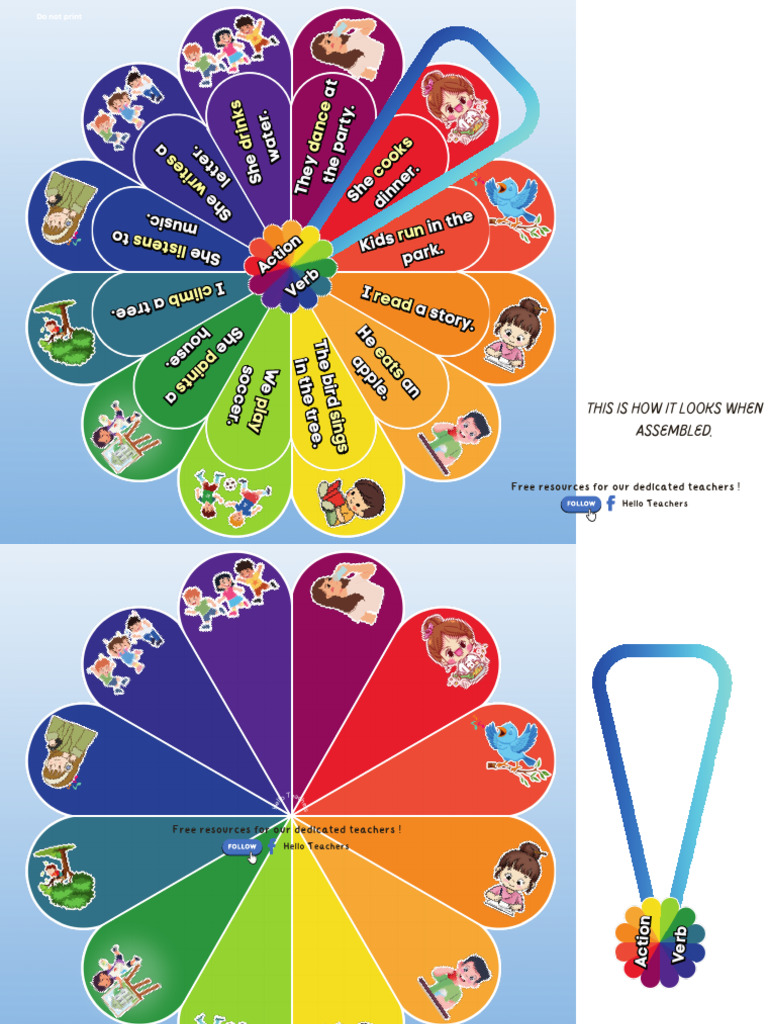 Verb Matching Spinner | PDF