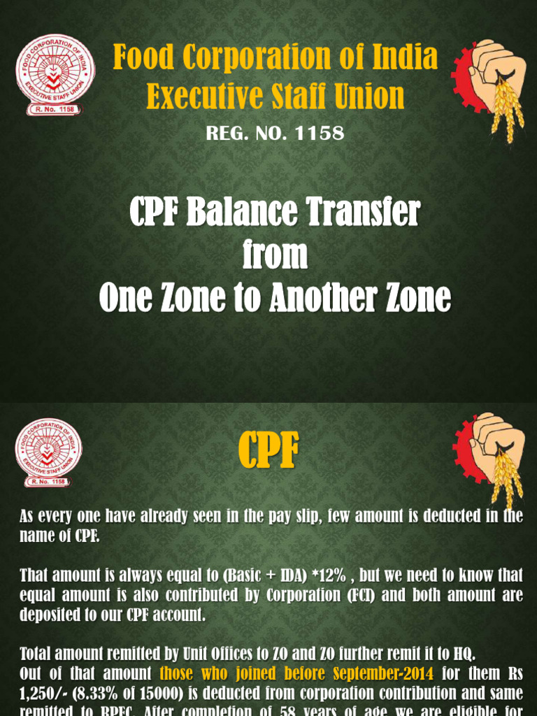 CPF Balance Trasnfer | PDF | Employee Benefits | Pension