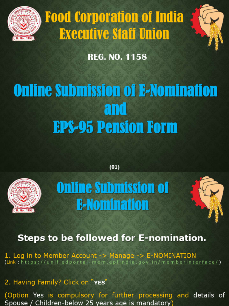 EPS-95 E-Nomination Submission Guide | PDF | Career & Growth | Finance ...