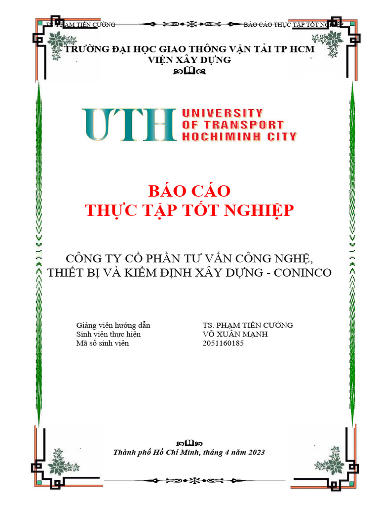 Bao Cao Thuc Tap Tot Nghiep | PDF