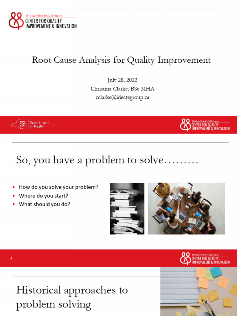 CQII Root Cause Analysis Slides 2022 | PDF | Brainstorming | Cognition