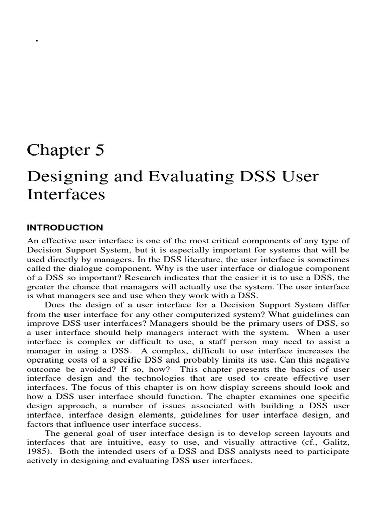 07 - Chapter 5 Decision Support Systems | PDF | Graphical User Interfaces | Menu (Computing)