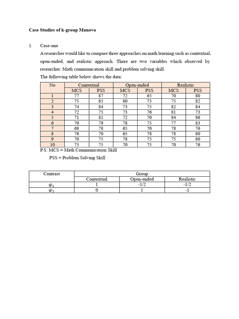 Kel. 5 Case Studies of K & Helmert Contrast | PDF | Procedural ...