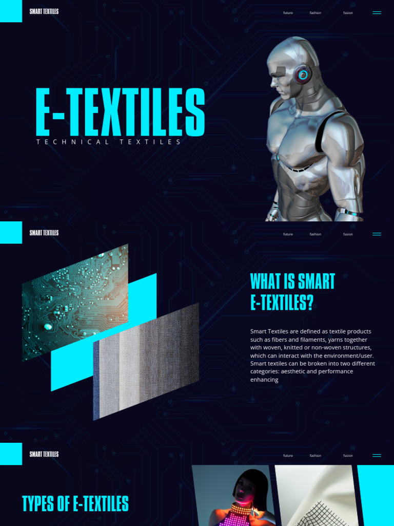 Blue Futuristic Technology Presentation - 20240509 - 135413 - 0000 | PDF | E Textiles | Textiles