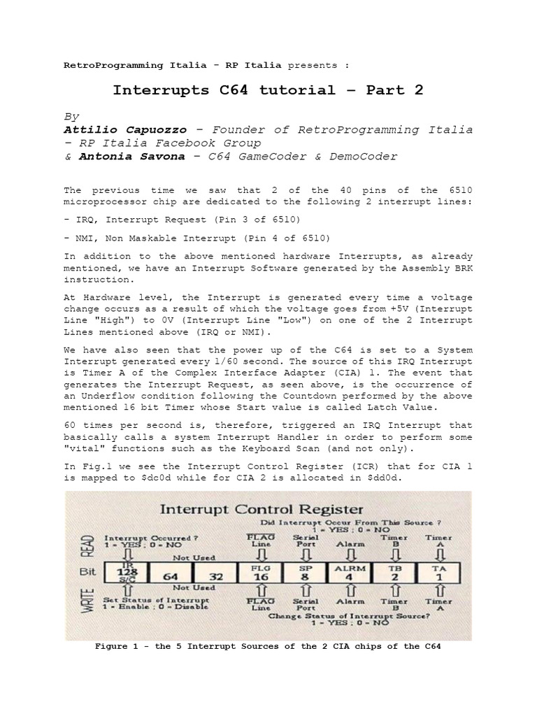 C64 Interrupts Tutorial Part 2 | PDF | Office Equipment | Computer ...