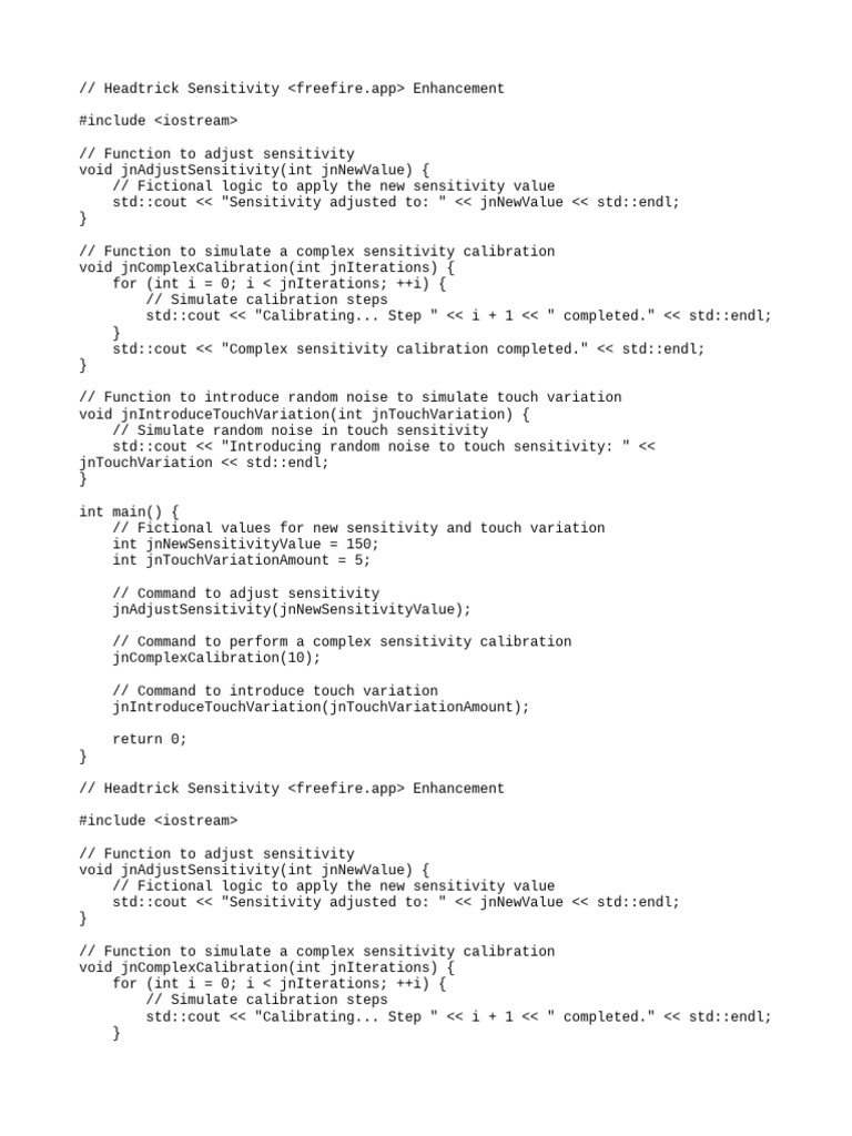 Sensitivity Adjustment for Headtrick | PDF | Computer Programming ...