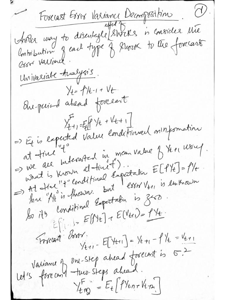 Forecast Error Variance Decomposition | PDF