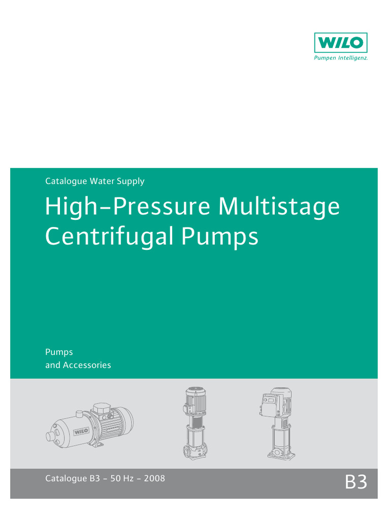 B3 Hochdruckkreiselpumpen | PDF | Pump | Water