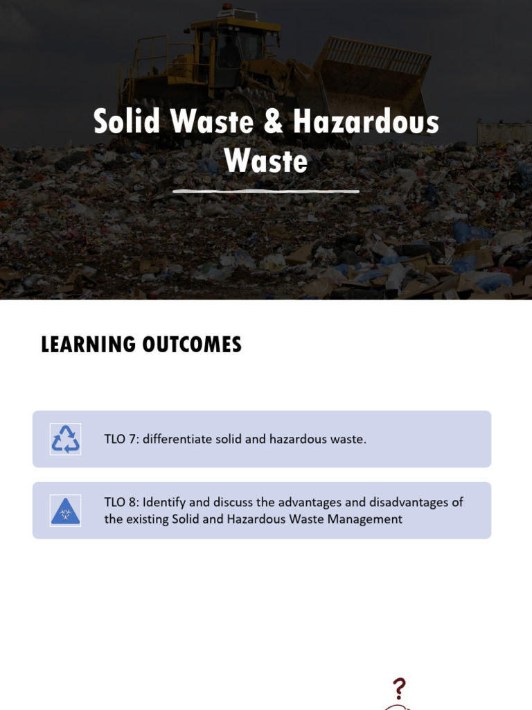 Solid Waste and Hazardous Waste Midterm 4 | PDF | Waste | Municipal ...