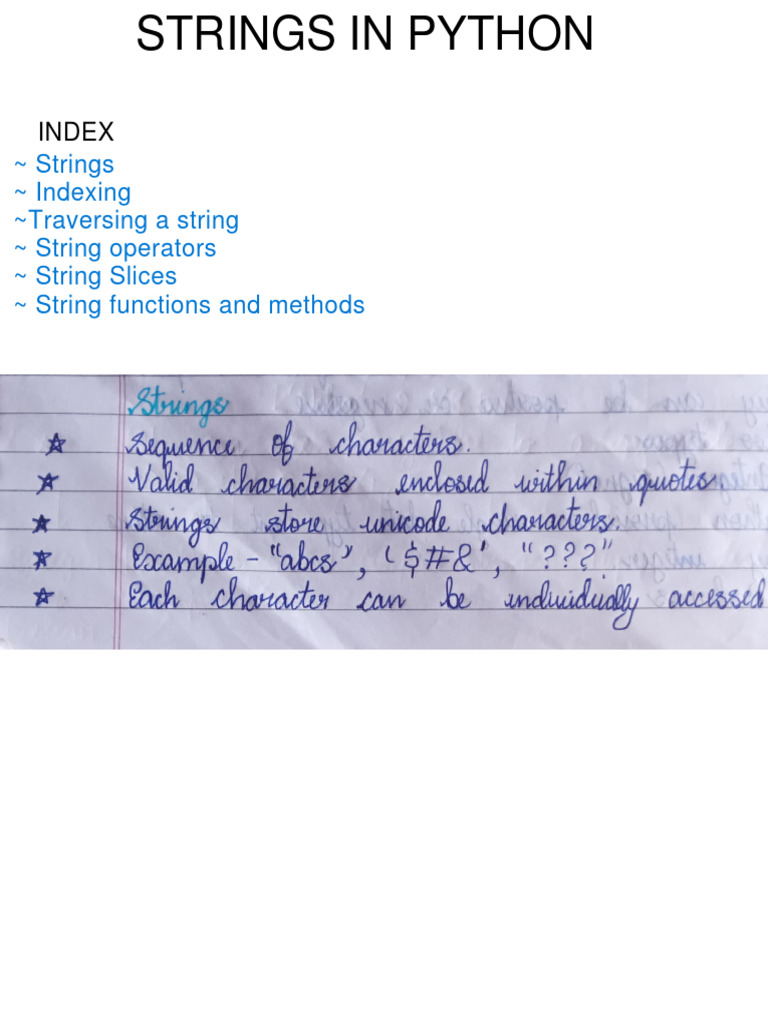 Strings in Python - String Manipulation | PDF | Alethinophidia | Squamata